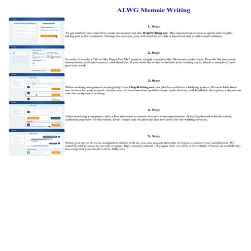 ALWG Memoir Writing. Online assignment writing service. | PDF