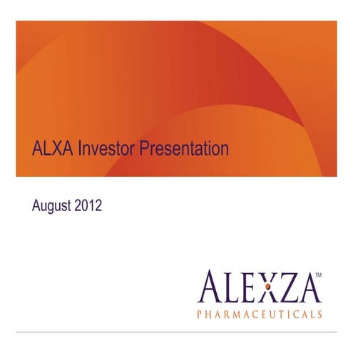 Alxa investor presentation | PDF