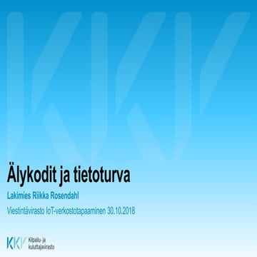 Älykodit ja tietoturva | PPT