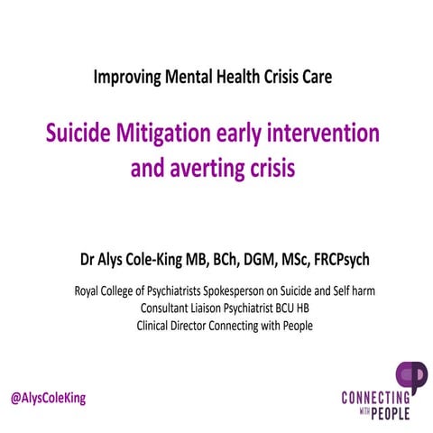 Alys Cole-King Improving Mental Health Crisis Care | PDF