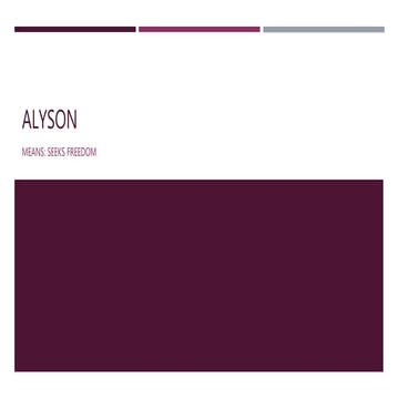 Alyson | PPT