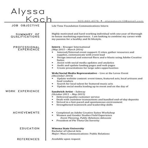 Allyson Gass's Resume | PDF