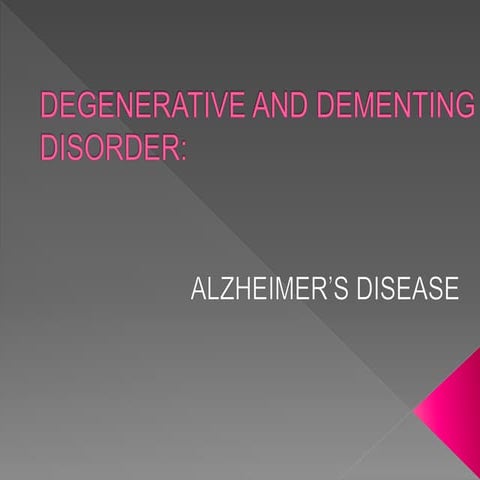 Alzheimers disease and its treatments | PPT