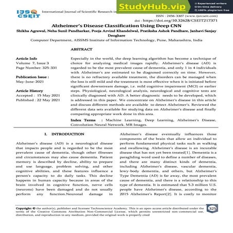 Alzheimer S Disease Classification Using Deep Cnn Pdf