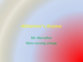Alzheimer\'s Disease | PPT