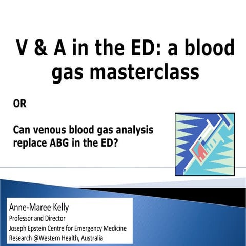 VBG vs ABG (replacement of venous blood sample instead of arterial one ...