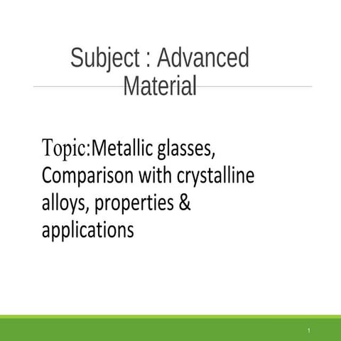 Advanced material | PPT