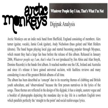 Arctic Monkeys Analysis | PPTX