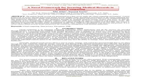 Scalable And Secure Sharing Of Personal Health Records In Cloud Computing Using Attribute Based