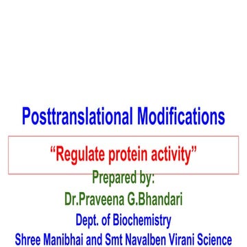 Post translational modification | PPTX