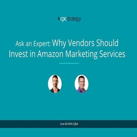 [Amazon] CPC Strategy when selling the products on Amazon | PPT