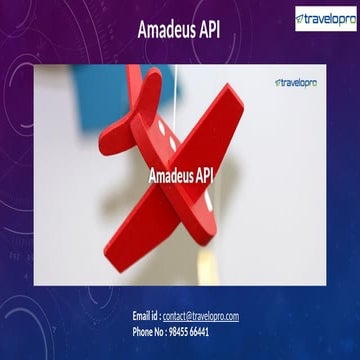 Amadeus API, Amadeus Travel Software, Amadeus Solutions | PPTX