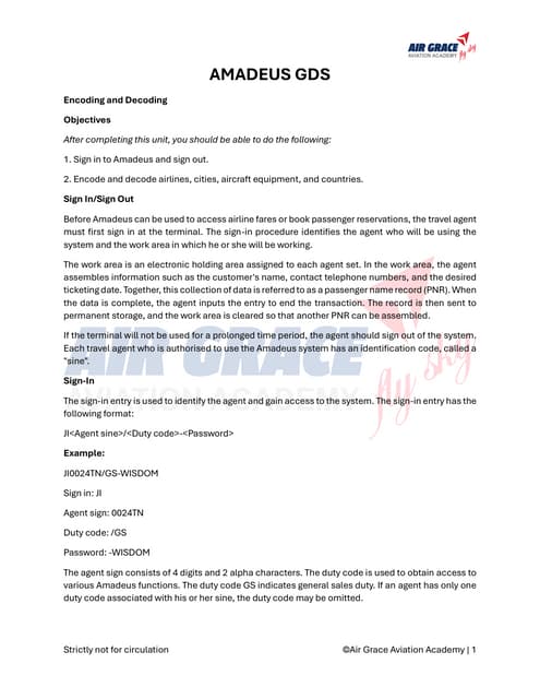 Amadeus Quick Reference Guide | PDF