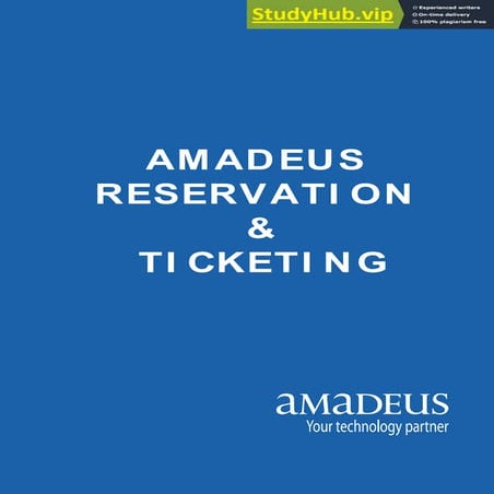 AMADEUS SYSTEM TICKETING MANUAL | PDF