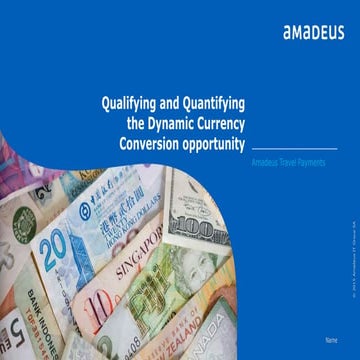 Amadeus Travel Payments - Qualifying and quantifying the dynamic ...