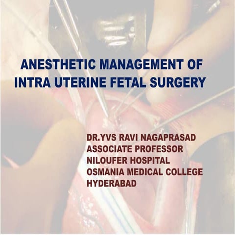 Anesthesia for Fetal Surgery | PPTX | Pregnancy | Reproductive Health
