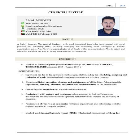 jamal shah cv | DOC