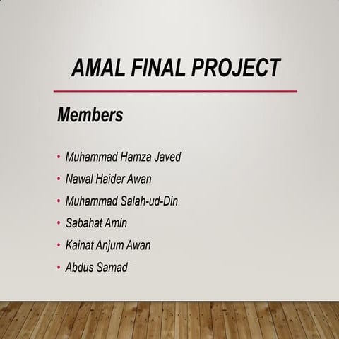 Amal Final Project Presentation | PDF