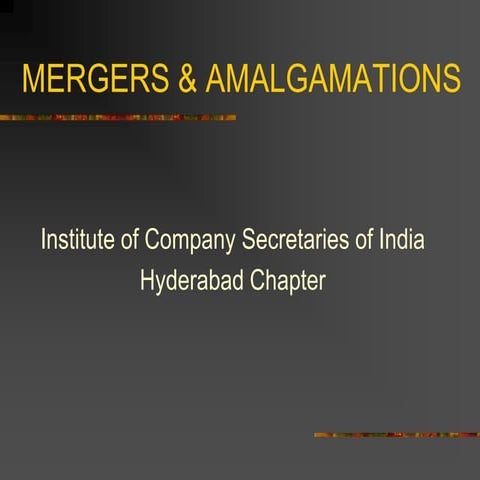 Amalgamation and mergers | PPT