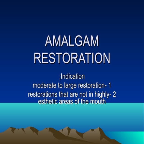 AMALGAM CAVITY PREPARATION | PPTX