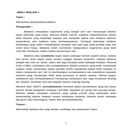 Amali 1 bakteria | DOCX