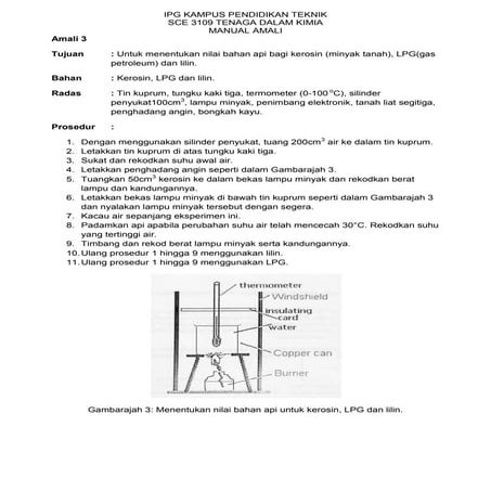 Amali 3 nilai bahan api | PDF