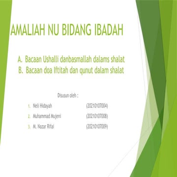 AMALIAH NU BIDANG IBADAH bacaan ushalli dan iftitah dalam sholat.pptx