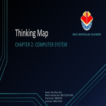 Thinking Map - Computer Science Chapter 2 | PPT