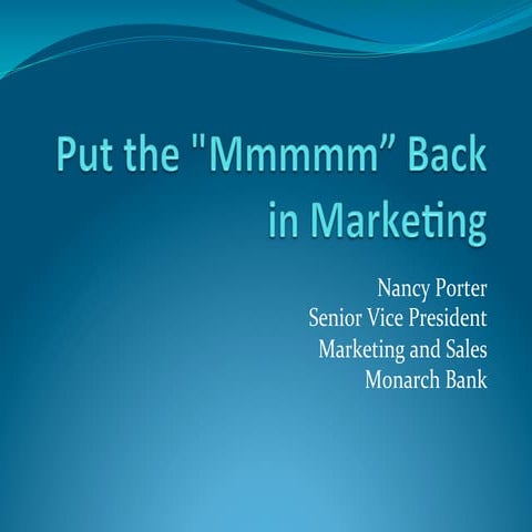 HRAMA Event: Put the "Mmmmm" Back in Marketing | PDF | Internet for ...
