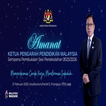 Amanat Ketua Pengarah Pendidikan Malaysiapdf | PDF