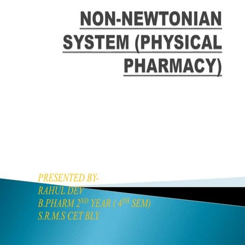 non newtonian system | PPTX