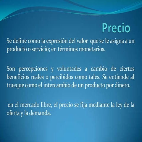 Definición de Precio 2013 | PPT