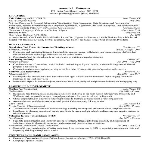 Amanda Patterson Resume | PDF
