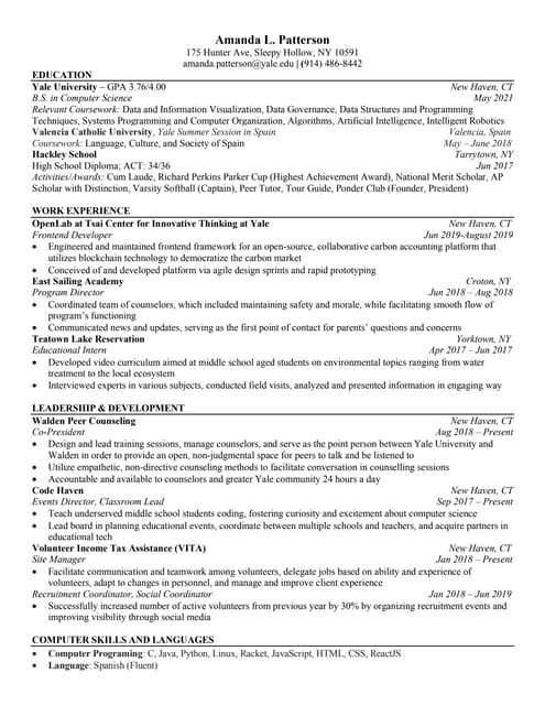 Resume (Noah Wilson) | PDF