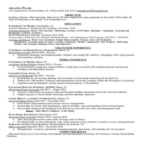 Resume 2016 | DOCX
