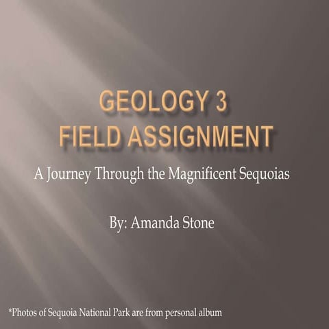 Amanda stone field assignment | PPTX
