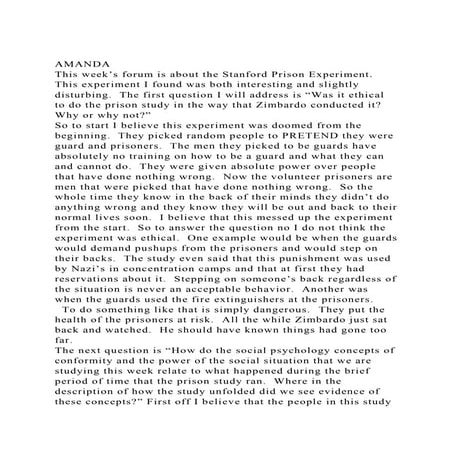 Zimbardo's Experiment : The Stanford Prison Experiment | PPTX