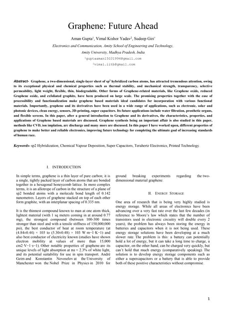 Graphene and Graphene Batteries and their future use.pptx | Technology ...