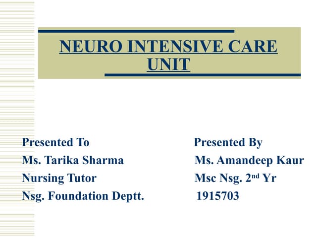ICU (Intensive Care Unit) | PDF