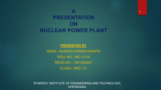 Nuclear energy powerpoint. | PPT
