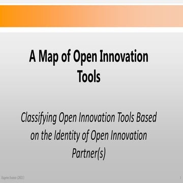 A Map of Open Innovation Tools | PDF