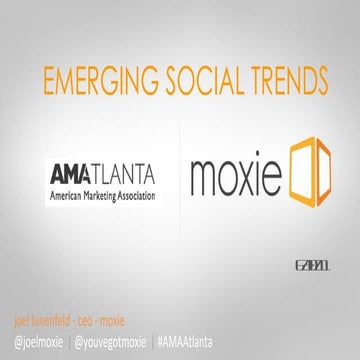 Demystifying Social - AMA Presentation 6/30/11 | PPT | Media Industry ...