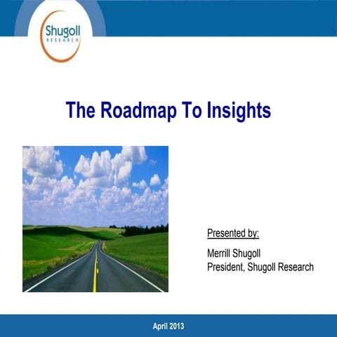 The Roadmap To Insights | PPT