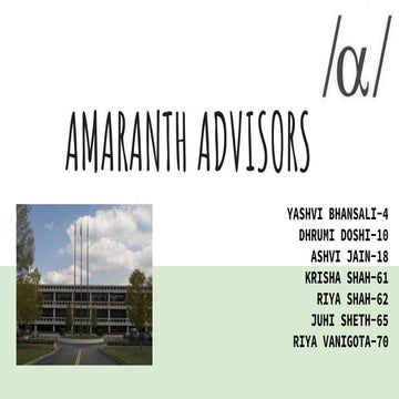 Amaranth advisors | PPTX