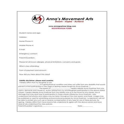 A.M.A. registration form | PDF