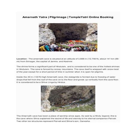 Amarnath yatra | DOCX