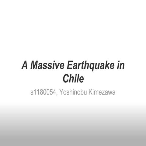 Chile's earthquake in 2010 | PDF