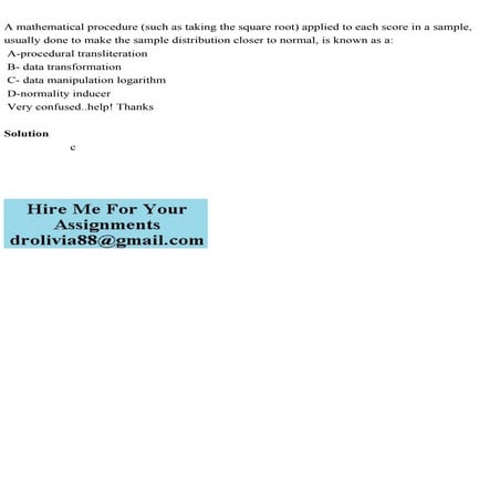 A mathematical procedure (such as taking the square root) applied to.pdf