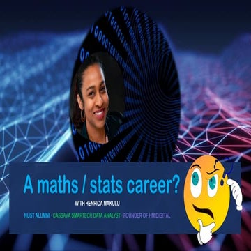 How to start your career with a maths or stats degree | PPT