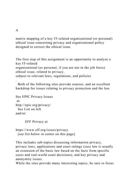Paper Ba Matrix Mapping Of A Key It Related Organizational Odocx
